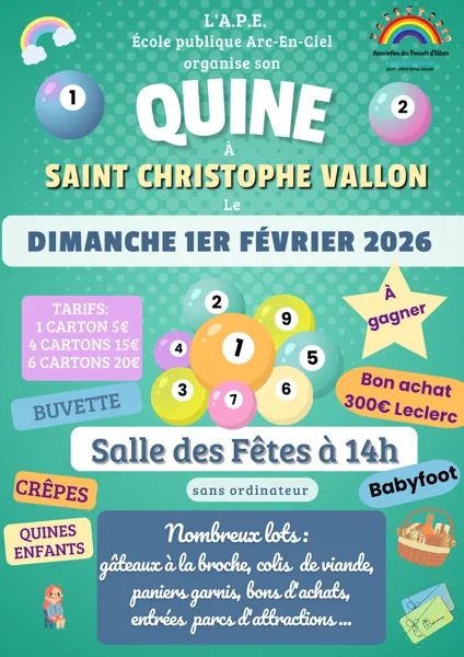 Quine de l'APE de l'école Arc-en-ciel - offizielle Seite - Office de ...
